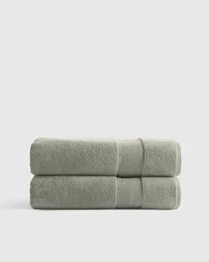 Quince Classic Organic Turkish Cotton Bath Sheet Sage
