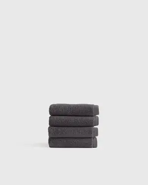 Quince Plush Organic Turkish Cotton Washcloth Charcoal