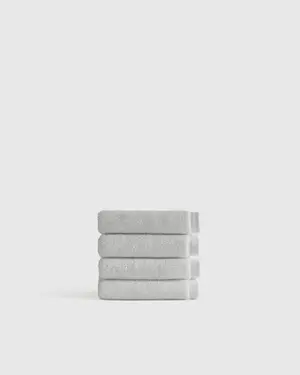 Quince Plush Organic Turkish Cotton Washcloth Light Grey