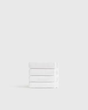 Quince Plush Organic Turkish Cotton Washcloth White