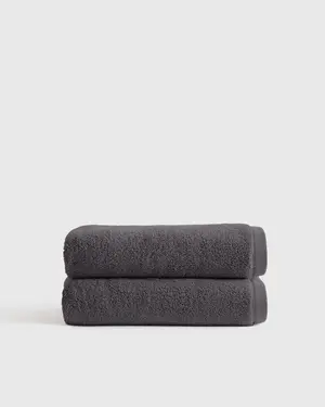Quince Plush Organic Turkish Cotton Hand Towel Charcoal
