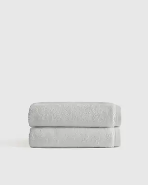 Quince Plush Organic Turkish Cotton Hand Towel Light Grey