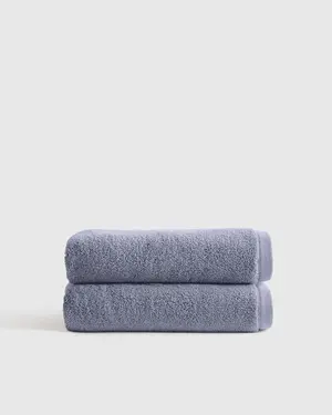 Quince Plush Organic Turkish Cotton Hand Towel - Twilight Blue