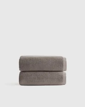 Quince Plush Organic Turkish Cotton Bath Towel Heather Brown