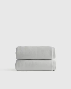 Quince Plush Organic Turkish Cotton Bath Towel - Light Grey
