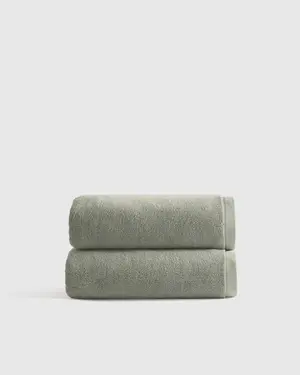 Quince Plush Organic Turkish Cotton Bath Towel Sage