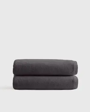 Quince Plush Organic Turkish Cotton Bath Sheet - Charcoal