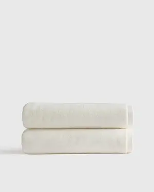 Quince Plush Organic Turkish Cotton Bath Sheet Ivory