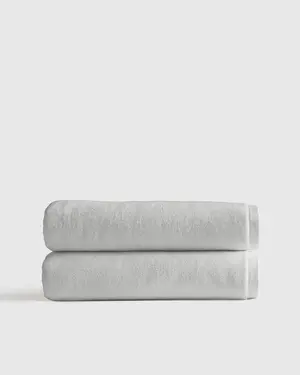 Quince Plush Organic Turkish Cotton Bath Sheet Light Grey
