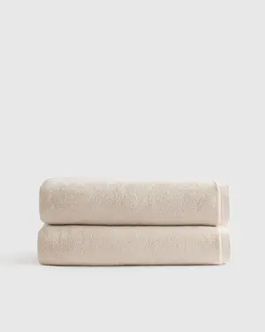 Quince Plush Organic Turkish Cotton Bath Sheet Oat