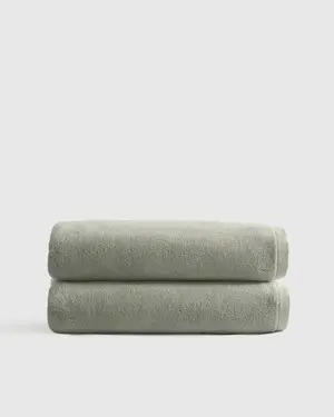 Quince Plush Organic Turkish Cotton Bath Sheet Sage