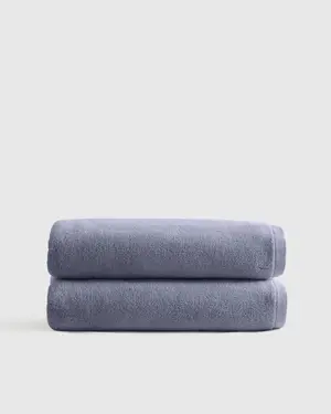Quince Plush Organic Turkish Cotton Bath Sheet Twilight Blue