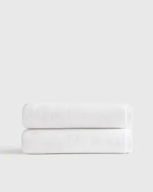 Quince Plush Organic Turkish Cotton Bath Sheet - White