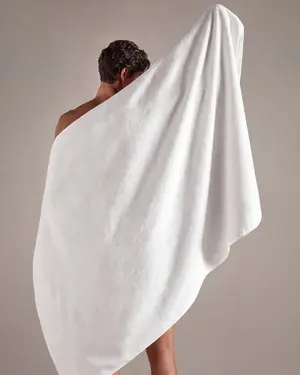 Quince Plush Organic Turkish Cotton Bath Sheet - White