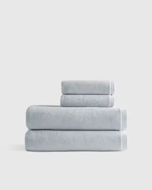 Quince Plush Organic Turkish Cotton Bath Sheet Bundle - Hydrangea