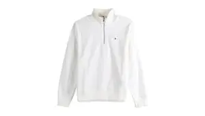 Tommy Hilfiger Terry 1/2 Zip Sweatshirt - Ecru