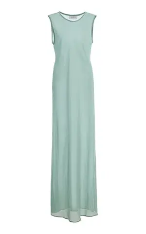 SLOAN Sleeveless Georgette Maxi Dress - Blue