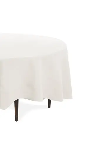 MODA DOMUS Round Linen Tablecloth - Off-white