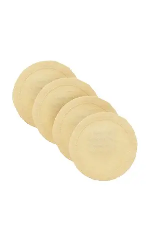 MODA DOMUS Set-of-four Linen Coasters - Yellow