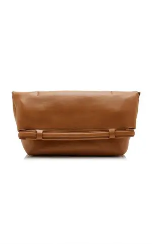 Janessa Leoné Small Auden Leather Clutch Bag - Brown