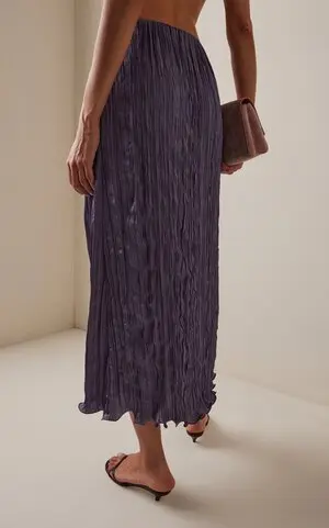 Posse Esme Plisse Midi Skirt
