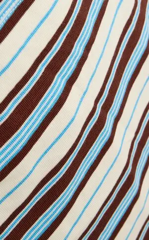 Posse Nadine Striped Ribbed Cotton Mini Skirt