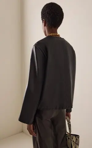 RÓHE Blanket-stitched Leather Jacket