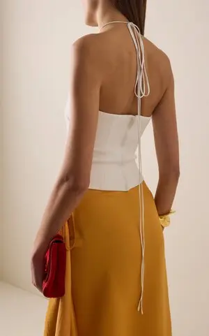 SIRAPOP Valerie Halter Neck Jersey Top