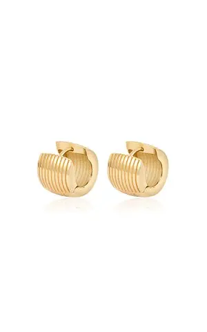 IVI Aurelia Round Huggies In Plated - Gold