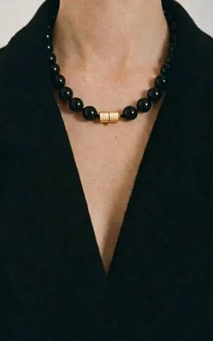 IVI Linda Onyx Necklace With -plated Clasp