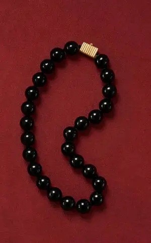 IVI Linda Onyx Necklace With -plated Clasp