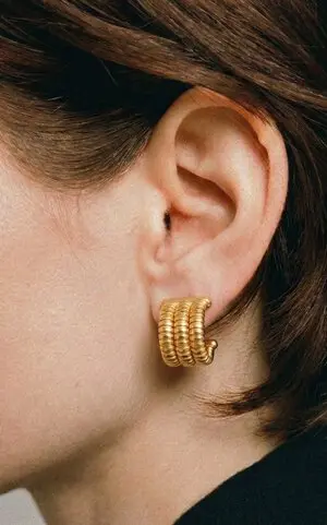 IVI Gaia Triple Twist Hoop Earrings
