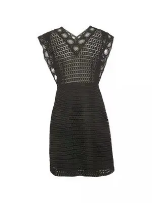 Sandro Crochet Lace Mini Dress - Black