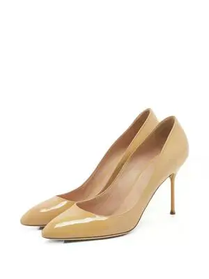 SERGIO ROSSI Pointed-toe Stiletto Heel Pumps - Neutrals