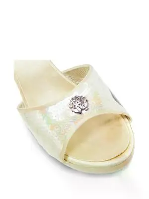 Roberto Cavalli Sequin Embellished Heeled Sandals