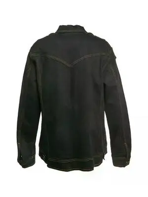 Alessandra Rich Long-sleeve Denim Jacket With Cutout Details