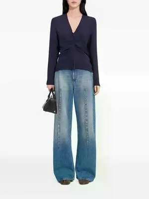 MAISON MARGIELA Gathered V-neck Top