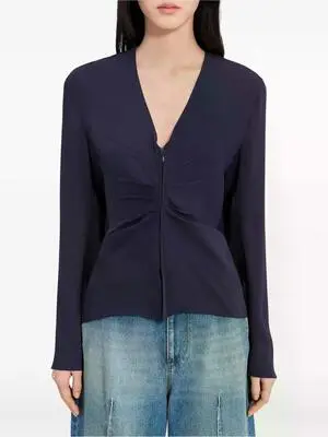 MAISON MARGIELA Gathered V-neck Top