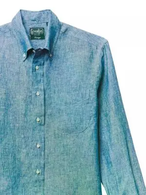 Gitman Bros Chambray-texture Linen Shirt