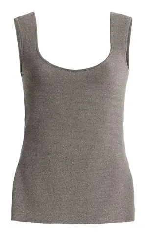 RÓHE Long Knitted Bustier Top - Grey