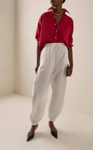 RÓHE Cotton-blend Balloon Track Pants