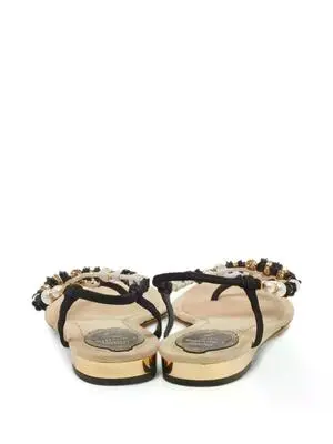 Rene Caovilla Embellished Thong Flat Sandals