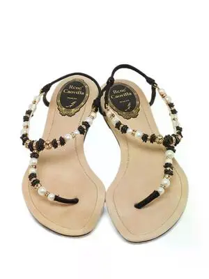 Rene Caovilla Embellished Thong Flat Sandals