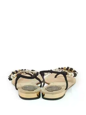 Rene Caovilla Embellished Thong Flat Sandals