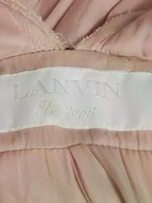 LANVIN Pleated V-neck Mini Dress