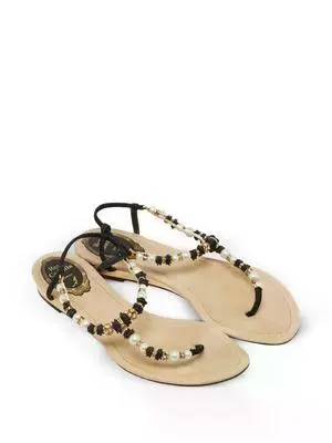 Rene Caovilla Embellished Thong Flat Sandals