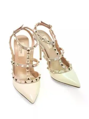 Valentino Garavani Rockstud Caged Heeled Pumps - Neutrals