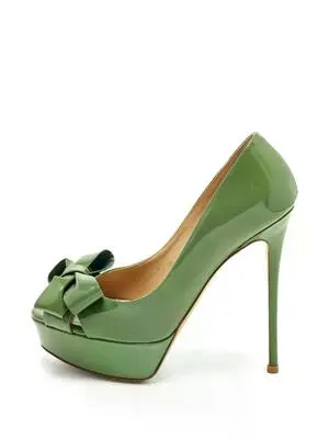 Valentino Garavani Couture Bow Peep-toe Platform Pumps
