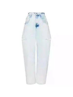 MAISON MARGIELA Slashed Barrel-leg Jeans - Blue