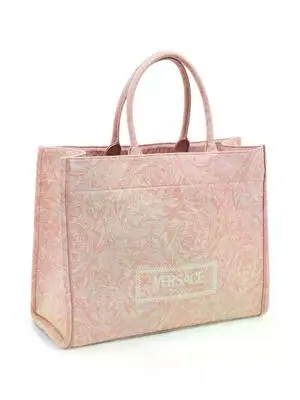 Versace Athena Barocco Jacquard Tote Bag - Pink